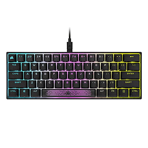 Corsair K65 RGB Mini 60% Mechanical Gaming Keyboard - Cherry MX Speed - Black (Renewed)