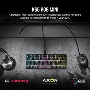 Corsair K65 RGB Mini 60% Mechanical Gaming Keyboard - Cherry MX Speed - Black (Renewed)