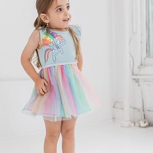 My Little Pony Rainbow Dash Toddler Girls Short Sleeve Dress Blue 2T