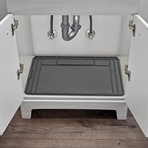 WeatherTech SinkMat – Waterproof Under Sink Liner Mat for Kitchen Bathroom – 28” x 19” Inches - Durable, Flexible Tray – Home undersink Organizer Must Haves, Black