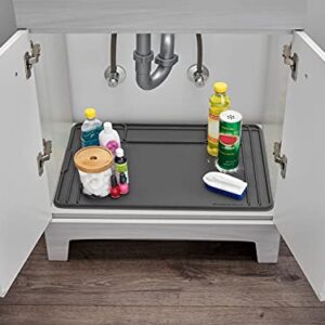 WeatherTech SinkMat – Waterproof Under Sink Liner Mat for Kitchen Bathroom – 28” x 19” Inches - Durable, Flexible Tray – Home undersink Organizer Must Haves, Black