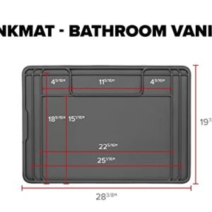 WeatherTech SinkMat – Waterproof Under Sink Liner Mat for Kitchen Bathroom – 28” x 19” Inches - Durable, Flexible Tray – Home undersink Organizer Must Haves, Black