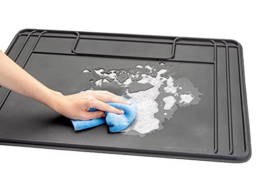 WeatherTech SinkMat – Waterproof Under Sink Liner Mat for Kitchen Bathroom – 28” x 19” Inches - Durable, Flexible Tray – Home undersink Organizer Must Haves, Black