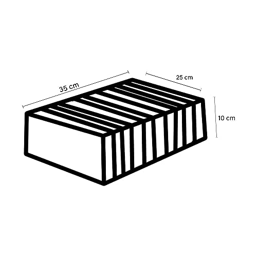 Drawer White Organizer For T-Shirts With 10 Niches, 2 Units