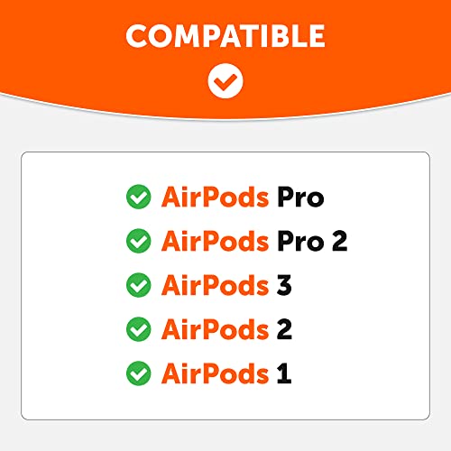 WC HookZ - Upgraded Over Ear Hooks for AirPods Pro & AirPods 1, 2 & 3-2 Size Pairs Included in Package, Unique Left & Right Hook, Does Not Fit with Glasses, Made by Wicked Cushions | Winter White