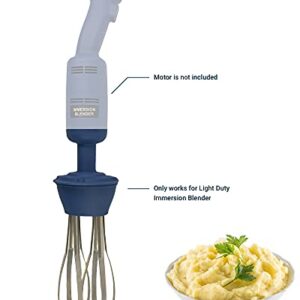 TK Tartle Kitchen Commercial Electric Immersion Blender Hand held 6 Inch Removable Shaft, 6-Gallon capacity with single high speed (Whisk Attachment Only) - 220W and 270W Compatible