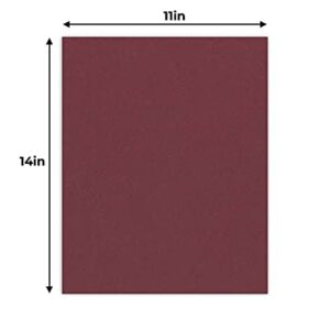 CountryArtHouse Maroon Acid Free 11x14 Backing Board - Uncut Photo Mat Board - 1 Sheet