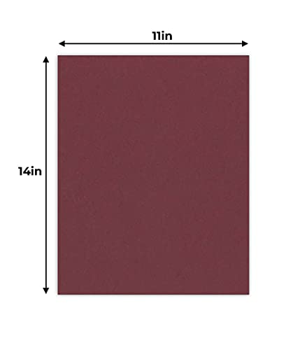 CountryArtHouse Maroon Acid Free 11x14 Backing Board - Uncut Photo Mat Board - 1 Sheet