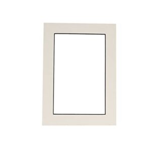 CountryArtHouse White Acid Free 11x14 Picture Frame Mat with Black Core Bevel Cut for 8x10 Pictures - Fits 11x14 Frame