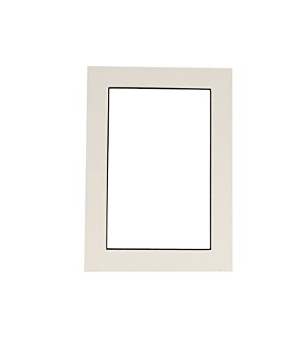 CountryArtHouse White Acid Free 11x14 Picture Frame Mat with Black Core Bevel Cut for 8x10 Pictures - Fits 11x14 Frame