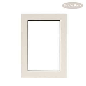 CountryArtHouse White Acid Free 11x14 Picture Frame Mat with Black Core Bevel Cut for 8x10 Pictures - Fits 11x14 Frame