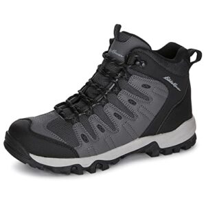 eddie bauer mont lake hiking boots for men | waterproof, multi-directional lugs, stylish & protective design traction outsole memory foam insole