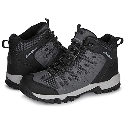 Eddie Bauer Mont Lake Hiking Boots for Men | Waterproof, Multi-Directional Lugs, Stylish & Protective Design Traction Outsole Memory Foam Insole