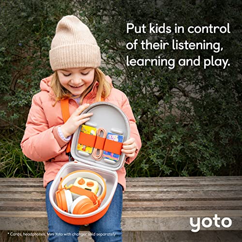 Yoto Mini Travel Case – Kids Accessory, Protective Hard-Shell Carrier with Adjustable Shoulder Strap, Holds Mini, Headphones and Up to 30 Audiobook Cards