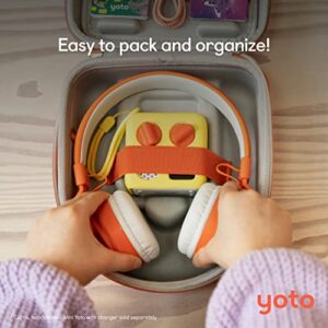 Yoto Mini Travel Case – Kids Accessory, Protective Hard-Shell Carrier with Adjustable Shoulder Strap, Holds Mini, Headphones and Up to 30 Audiobook Cards