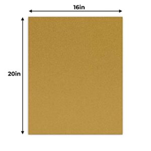 CountryArtHouse Metallic Gold Acid Free 16x20 Backing Board - Uncut Photo Mat Board - 1 Sheet