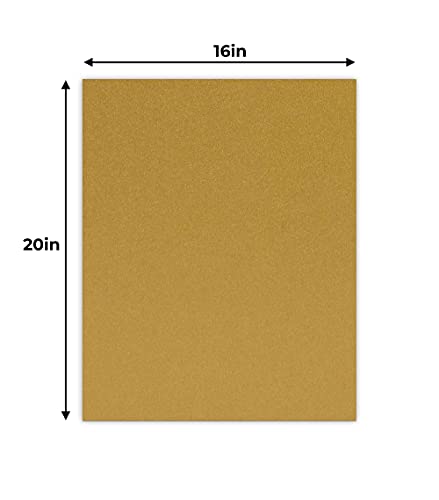 CountryArtHouse Metallic Gold Acid Free 16x20 Backing Board - Uncut Photo Mat Board - 1 Sheet