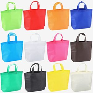 cuskena cuskena36 pcs reusable large tote bags bulk 12 colors party gift tote bag