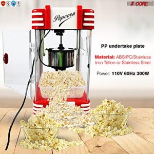 5 Core Popcorn Machine Popcorn Maker Machine used in Home Movie Theater Style Popcorn Popper 4 Oz Antique 300 Watts Big Grande Size POP 850