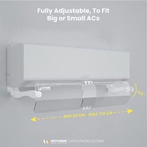 WITFORMS / Premium Plus - Adjustable AC air Deflector Suitable for Split air conditioners. Enhance Cooling and Heating Circulation