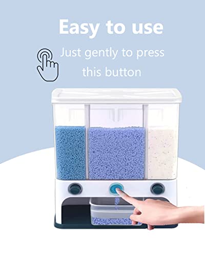 176 Oz Wall Mounted Laundry Detergent Dispenser for Laundry Room Storage, 3-Grid Softener Beads Dispenser, Suitable for Beads, Scent Boosters, Dry Washing Powder