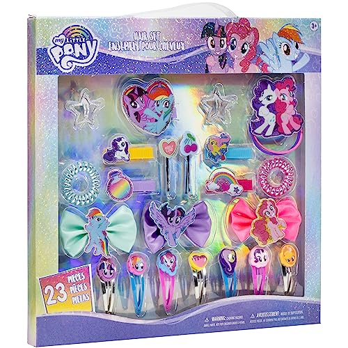 My Little Pony - Townley Girl Hair Accessories Kit|Gift Set for Kids Girls|Ages 3+ (22 Pcs) Including Hair Bow, Coils, Hair Clips, Hair Pins and More, for Parties, Sleepovers & Makeovers