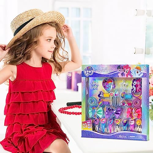 My Little Pony - Townley Girl Hair Accessories Kit|Gift Set for Kids Girls|Ages 3+ (22 Pcs) Including Hair Bow, Coils, Hair Clips, Hair Pins and More, for Parties, Sleepovers & Makeovers