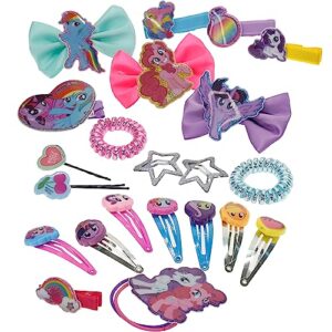 My Little Pony - Townley Girl Hair Accessories Kit|Gift Set for Kids Girls|Ages 3+ (22 Pcs) Including Hair Bow, Coils, Hair Clips, Hair Pins and More, for Parties, Sleepovers & Makeovers