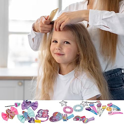 My Little Pony - Townley Girl Hair Accessories Kit|Gift Set for Kids Girls|Ages 3+ (22 Pcs) Including Hair Bow, Coils, Hair Clips, Hair Pins and More, for Parties, Sleepovers & Makeovers