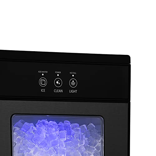 Newair 44lb. Nugget Countertop Ice Maker with Self-Cleaning Function, Refillable Water Tank, Perfect for Kitchens, Offices, Home Coffee Bars, and More