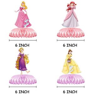 Ou Guan 9pack Disne Princess Party Honeycomb Centerpiece Table Decorations Disne Princess Theme Birthday Party Supplies