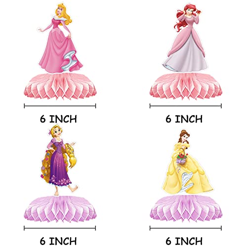 Ou Guan 9pack Disne Princess Party Honeycomb Centerpiece Table Decorations Disne Princess Theme Birthday Party Supplies