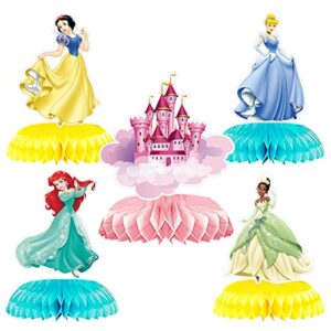 Ou Guan 9pack Disne Princess Party Honeycomb Centerpiece Table Decorations Disne Princess Theme Birthday Party Supplies