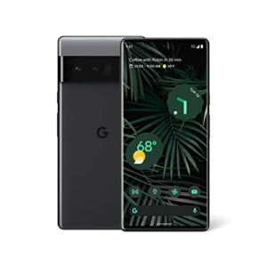 google pixel 6 pro - 5g android phone - unlocked smartphone with advanced pixel camera and telephoto lens - 128gb - stormy black