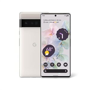 google pixel 6 pro - 5g android phone - unlocked smartphone with advanced pixel camera and telephoto lens - 128gb - cloudy white