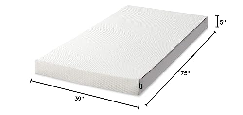 ZINUS 5 Inch Cooling Essential Foam Mattress / Affordable Mattress / Bed-in-a-Box / CertiPUR-US Certified, Twin, White