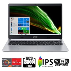 Acer Aspire 5 A515-45-R8K1 Slim Laptop | 15.6" Full HD IPS | AMD Ryzen 7 5700U Octa-Core Mobile Processor | AMD Radeon Graphics | 8GB DDR4 | 512GB NVMe SSD | WiFi 6 | Backlit KB | Windows 11 Home