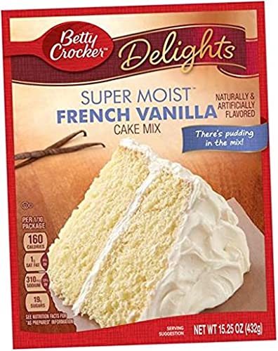 THREE (3) Cake Bundle Super Moist French Vanilla Cake, Super Moist Red Velvet Cake, Super Moist Strawberry Cake, Lot Set of 3 Items "There's Pudding in the mix!" Cake Mix .2 pack