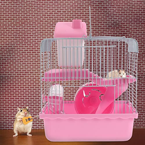 Hamster Cage, Small Castle Luxury Hamster Cage Small Animal Cage Laura Small Hamster Cage Enclosure Hamster Habitat 9.45 x 7.09 x 12.2 in & Includes All Accessories for Dwarf Hamsters, Guinea Pig