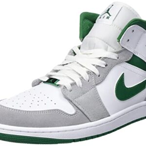 Jordan Mens Air Jordan 1 MID SE DC7294 103 Grey/Pine Green/White - Size 11.5