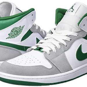 Jordan Mens Air Jordan 1 MID SE DC7294 103 Grey/Pine Green/White - Size 11.5