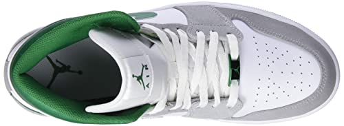 Jordan Mens Air Jordan 1 MID SE DC7294 103 Grey/Pine Green/White - Size 11.5