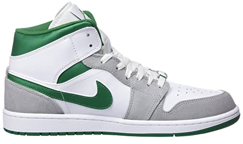 Jordan Mens Air Jordan 1 MID SE DC7294 103 Grey/Pine Green/White - Size 11.5