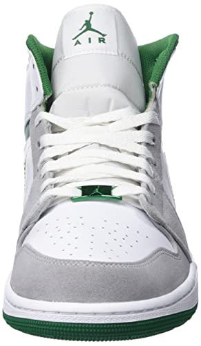 Jordan Mens Air Jordan 1 MID SE DC7294 103 Grey/Pine Green/White - Size 11.5