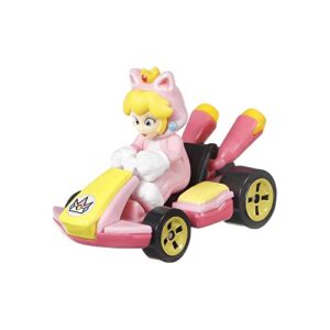 Hot Wheels Mario Kart Cat Peach, [Pink] Standard Kart