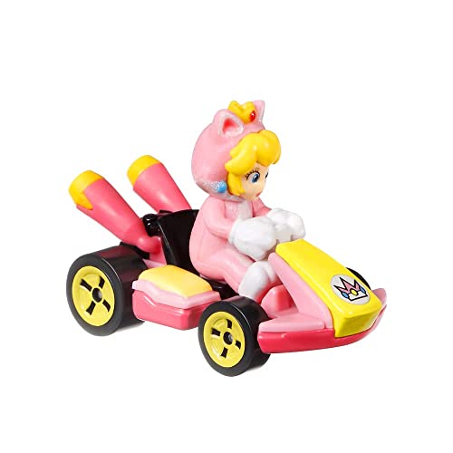 Hot Wheels Mario Kart Cat Peach, [Pink] Standard Kart