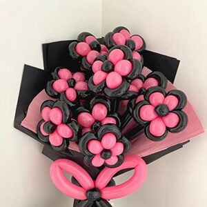 100 Pcs Long Balloons Twisting Balloons DIY 260 Latex Balloon Long Balloons for Birthday Wedding Decor, Party Decoration, Ties Balloons (black)