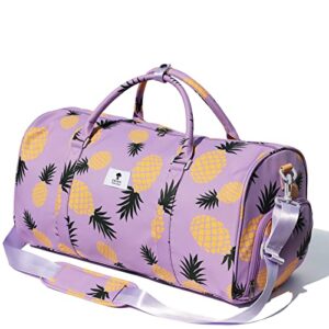 original floral water resistant duffel bag gym bag weekender travel bag for gym beach daily bags