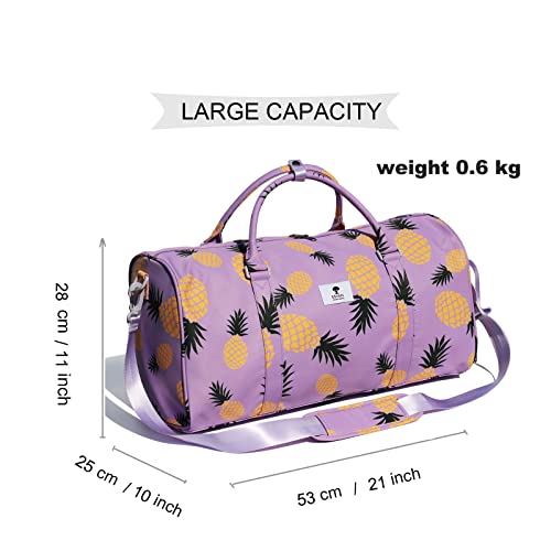 Original Floral Water Resistant Duffel Bag Gym bag Weekender Travel Bag for Gym Beach Daily Bags