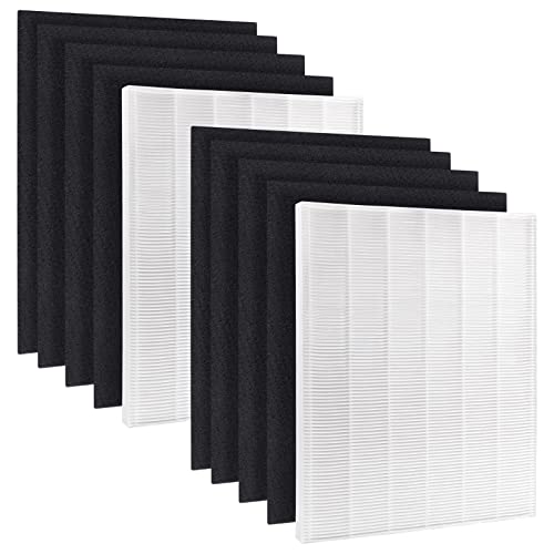 C535 Replacement Filter for Winix, 115115 HEPA Replacement Filter A for Plasmawave Filter 5300, 5500, 5000, 6300, 5300-2, 6300-2,P300,9000,AM90, 2 H13 True HEPA Filter + 8 Activated Carbon Pre-Filters